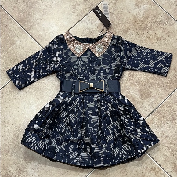 Imoga | Dresses | Imoga Tina Navy Floral Dress | Poshmark
